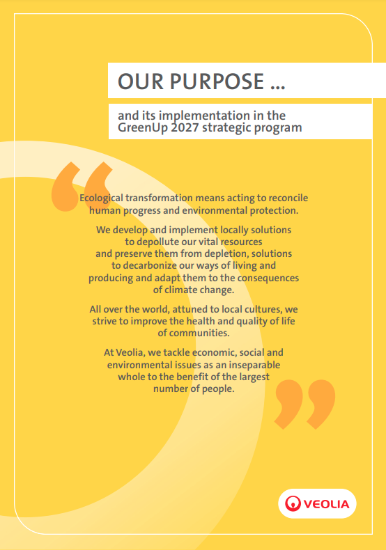 Our Purpose Brochure 2024 | Veolia’s Vision for Sustainability